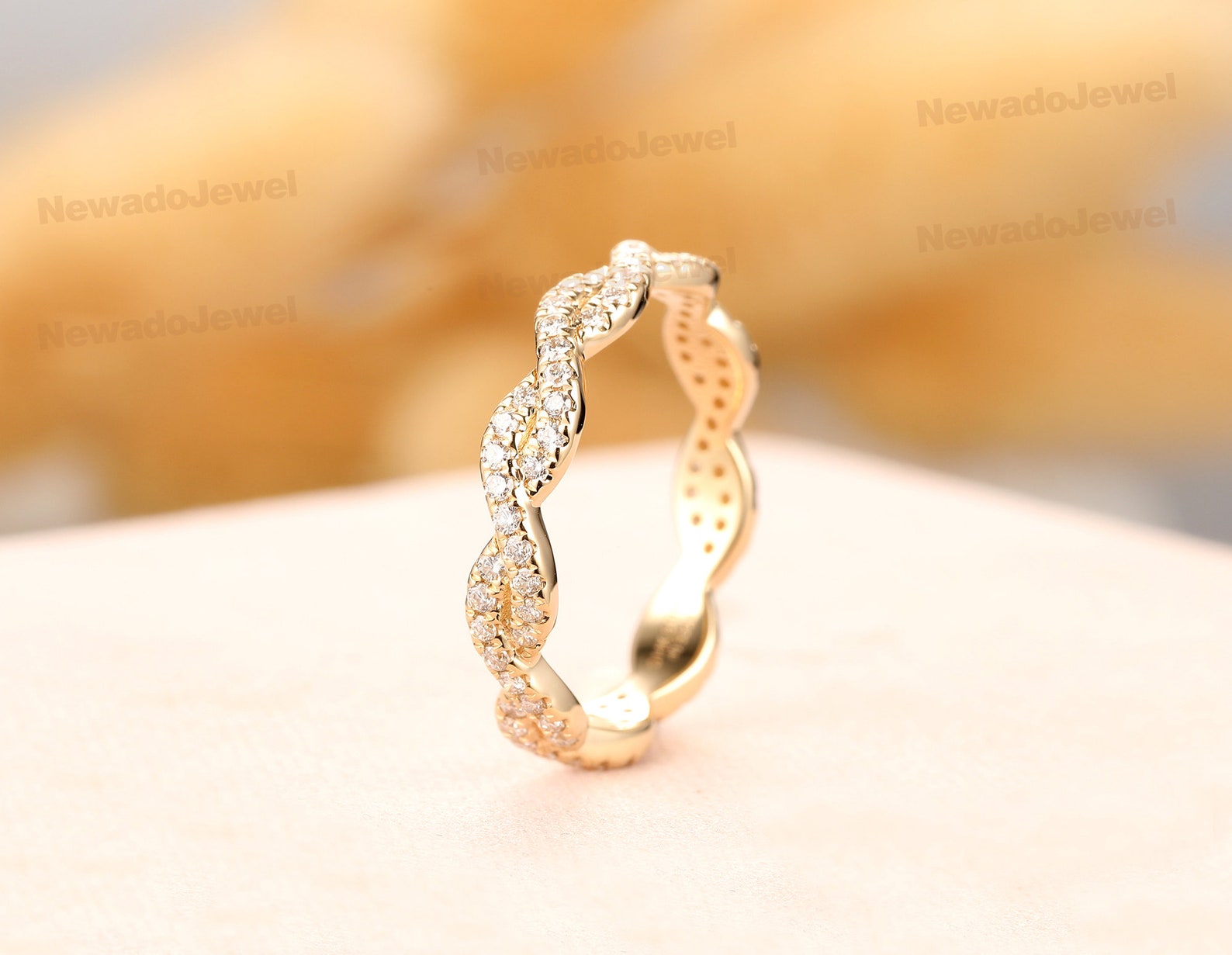 Cross Band Diamond Ring Natural Diamond Wedding Band Solid | Etsy