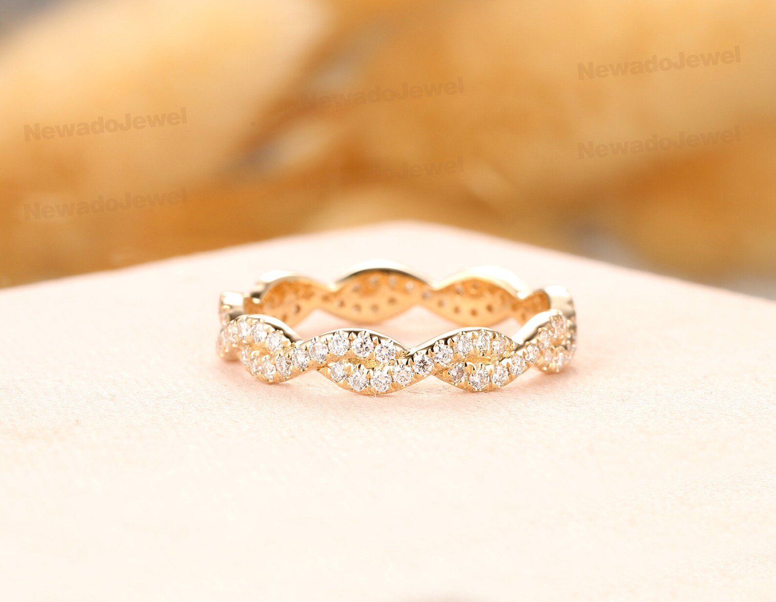 Cross Band Diamond Ring Natural Diamond Wedding Band Solid | Etsy