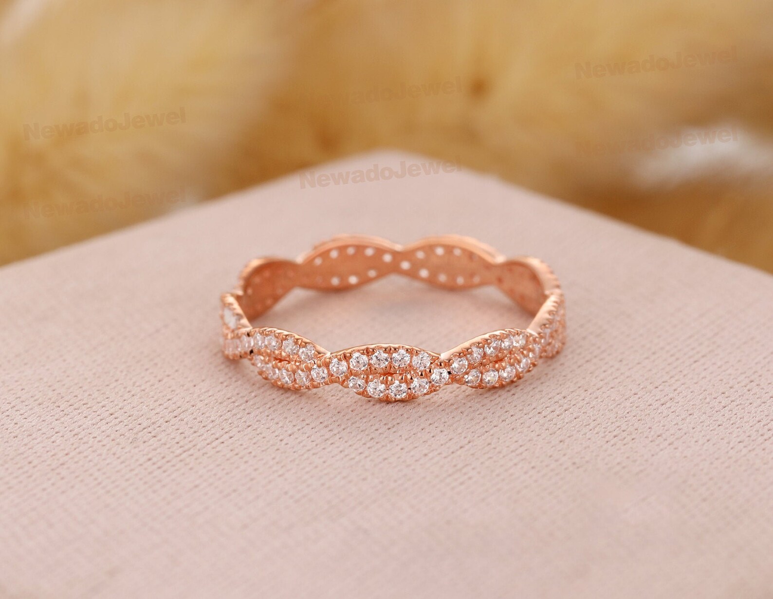 Cross Band Diamond Ring Natural Diamond Wedding Band Solid | Etsy