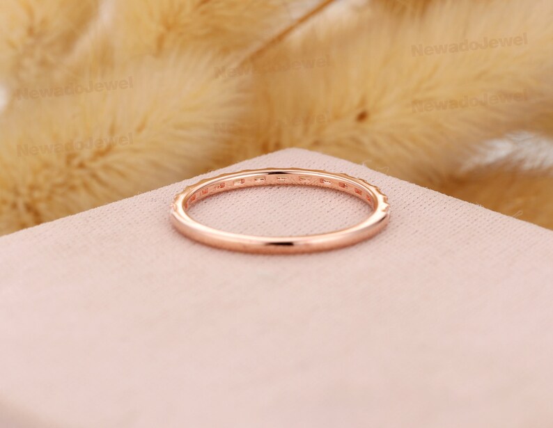 Minimalist Wedding Band Ring Solid 14k Gold Wedding Band | Etsy