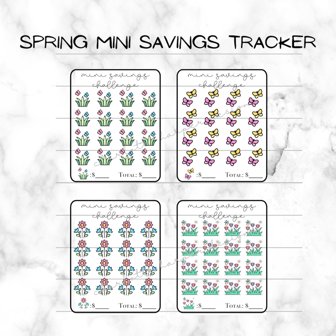 Spring Mini Savings Challenge Tracker (digital Download) - Etsy