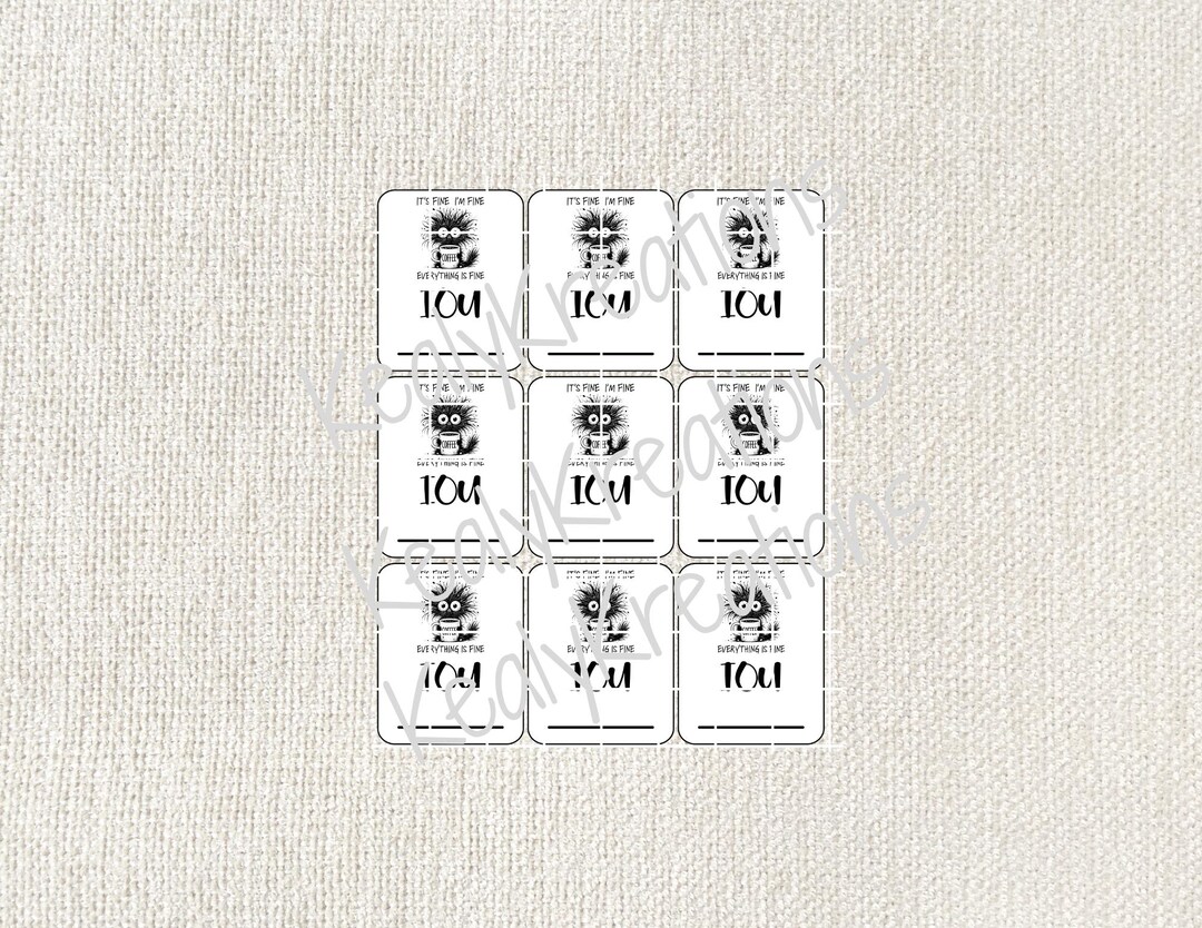 DIGITAL DOWNLOAD, IOU Cards, Digital Download, Cash Budgeting, Cash ...