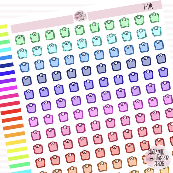 Scale Icon Stickers Stickers Weigh in Stickers Scale Scale - Etsy