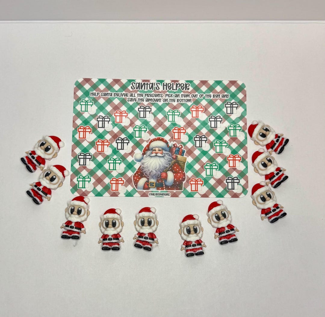 3D Printed Christmas Savings Challenge With Mini Santas: Denominations ...