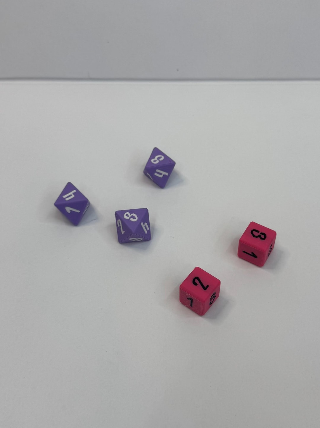 3d Printed D4 and D3 Dice, D6 1-3 Repeated, D8 1-4 Repeated - Etsy