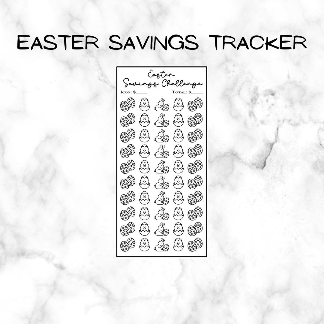 Digital Download, You Print, Easter Savings Challenge, Savings ...