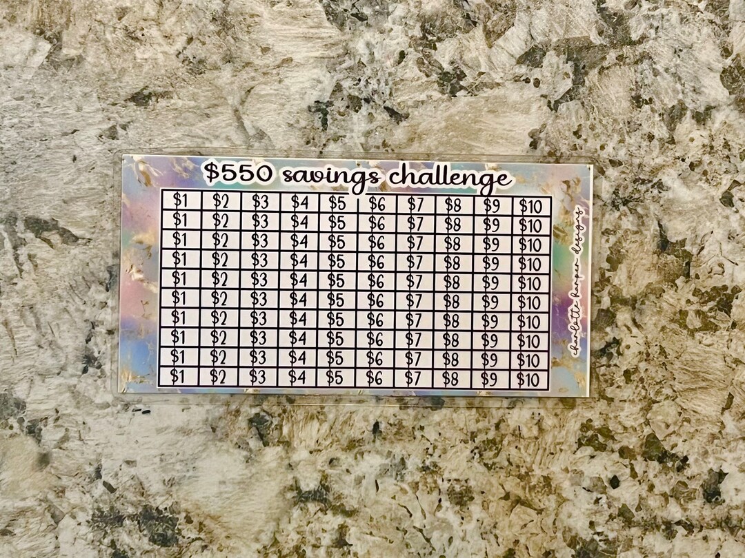 Digital Download, You Print, 550 Dollar Savings Challenge, Savings ...