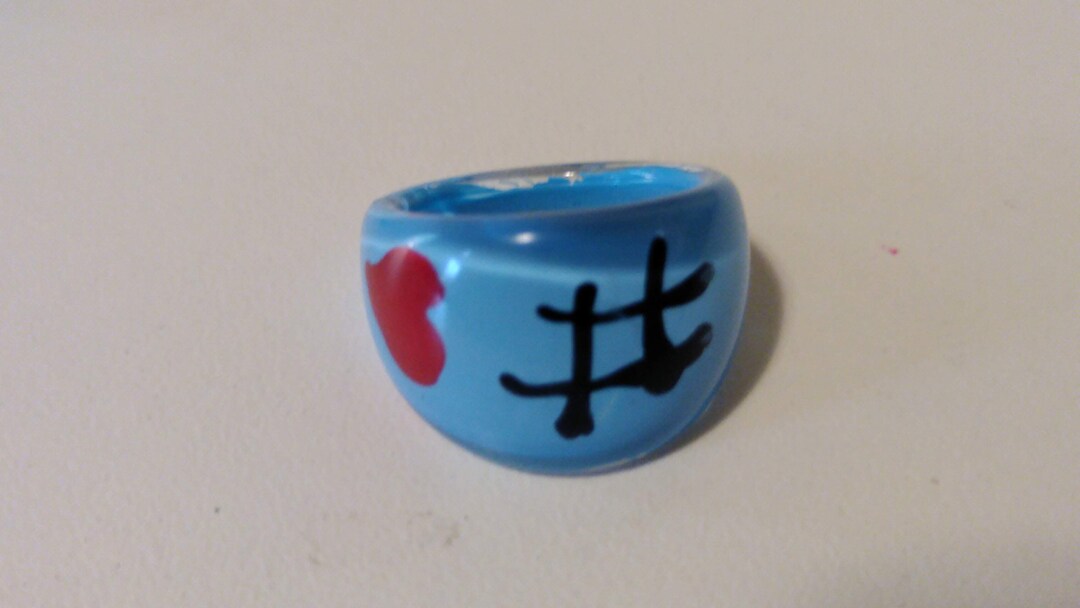 Blue Acrylic Children's Ring - Etsy
