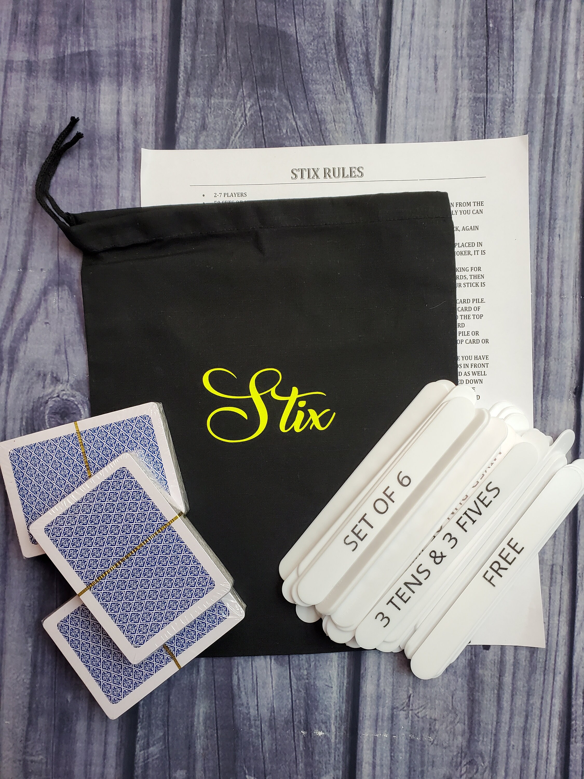 Sticks stix Rummy Card Game NEW & IMPROVED NO Stickers - Etsy UK