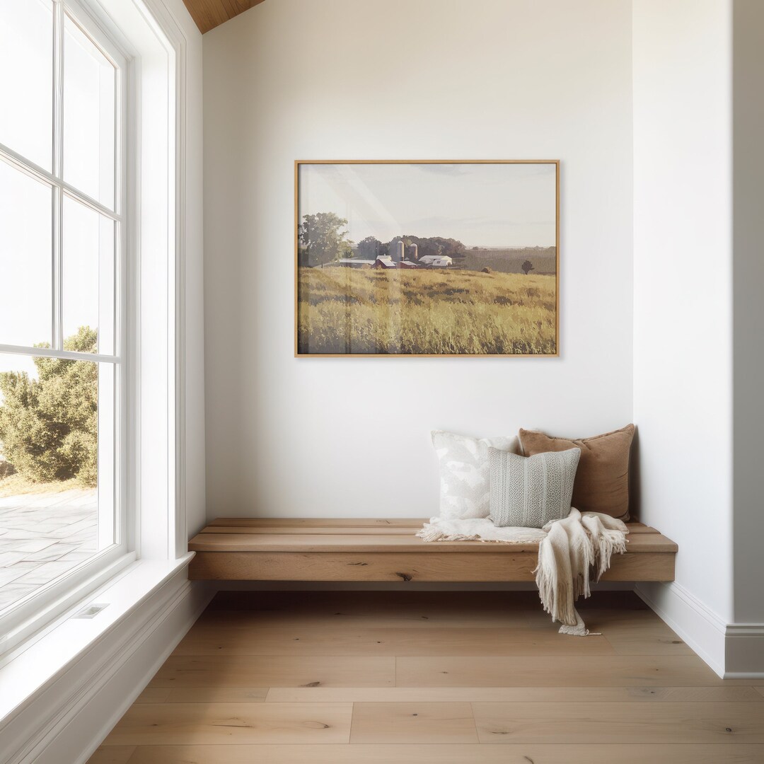 Rolling Hill Farm Scene - Etsy