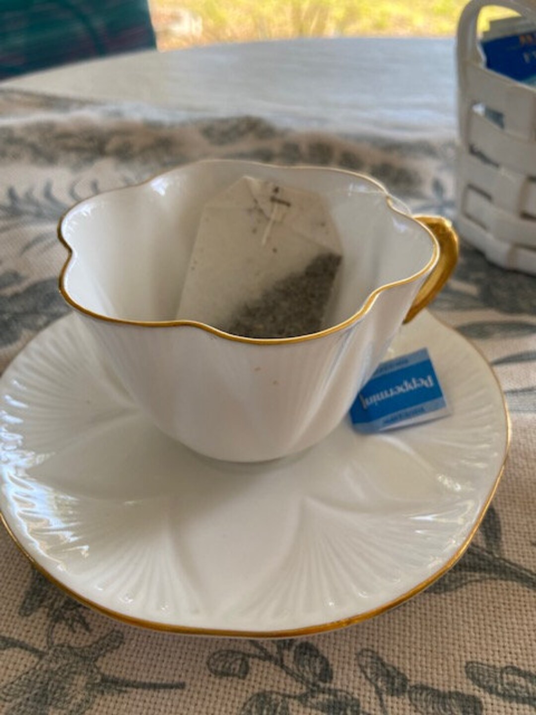 Shelly Fine Bone China Tea Cup and Saucer - Etsy
