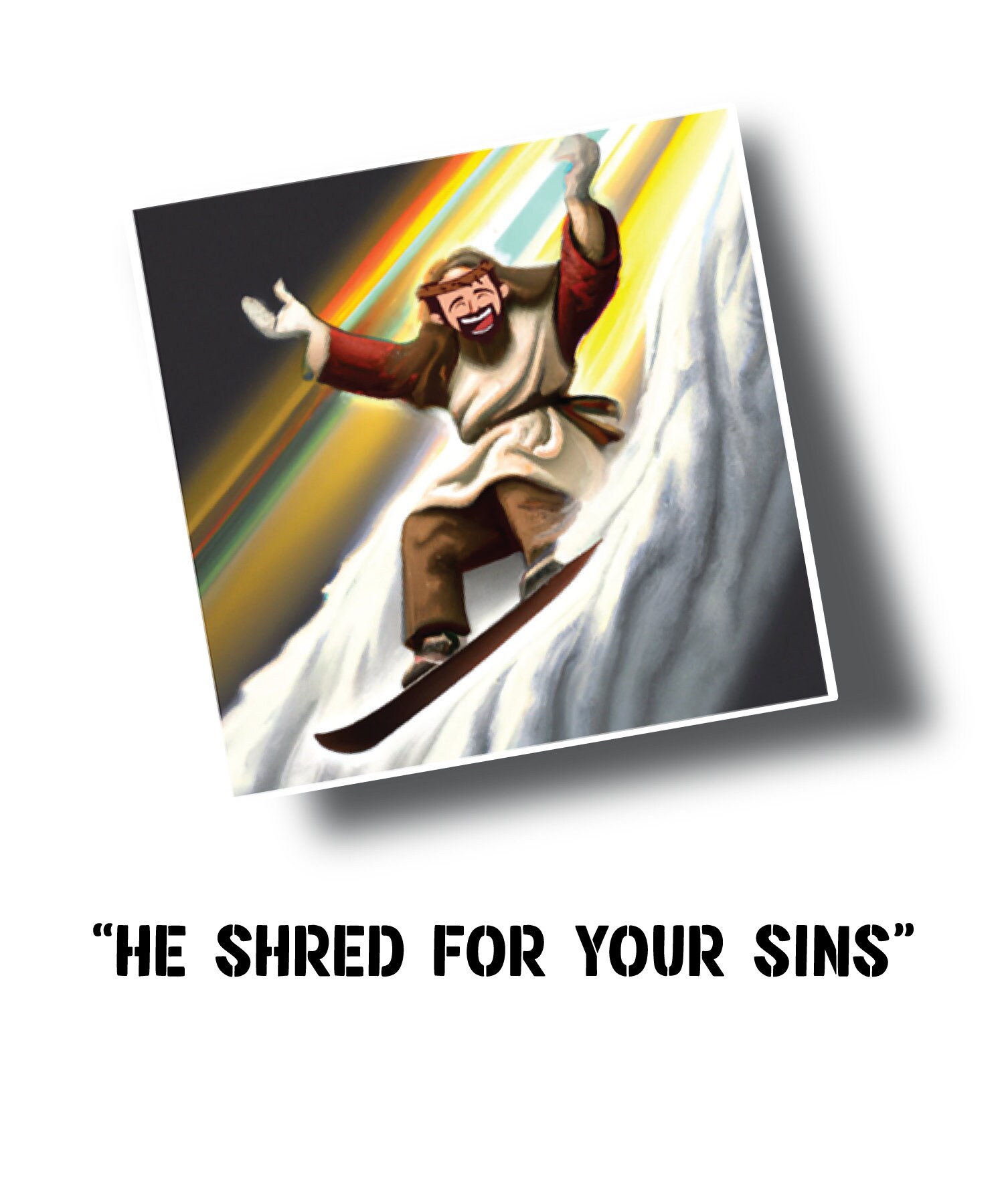 Snowboard Stickers Shred Jesus Decal - Etsy
