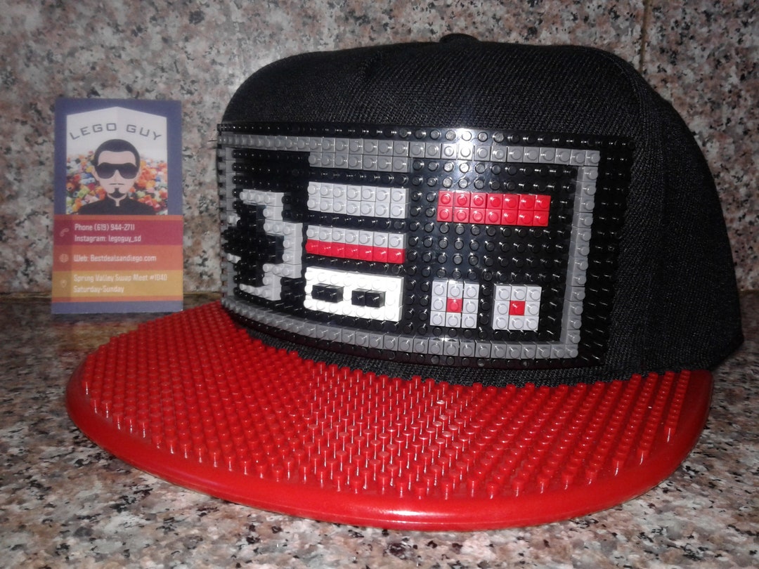 KIDS Size Nintendo Snapback Hat Style Video Game Retro Pixel Hat (red ...