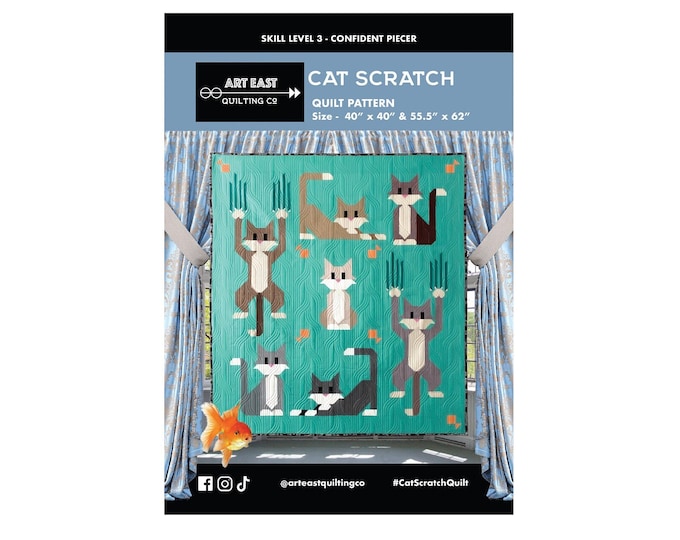 QUILT PATTERN Cat Scratch Quilt Pattern by Art East Quilting Co ...