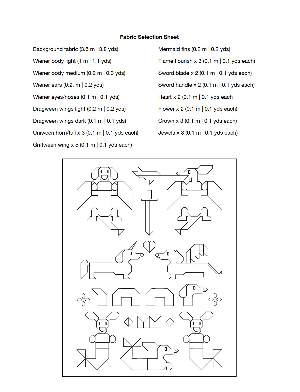 QUILT PATTERN Mythical Wieners by Art East Quilting Co. - Etsy Canada