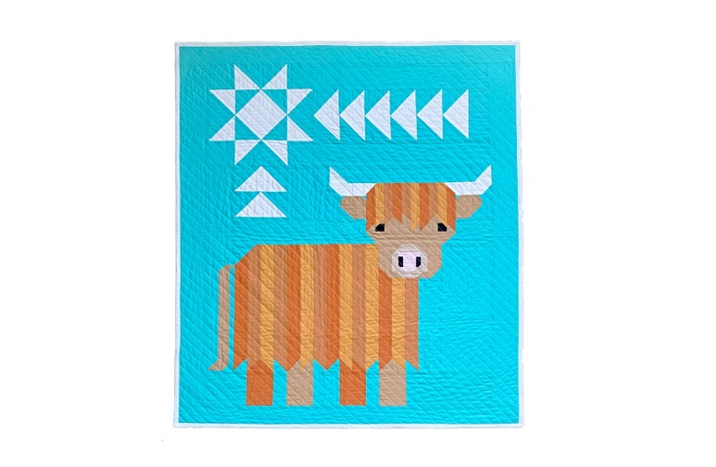 QUILT PATTERN Cattle Call a Highland Coo cow Quilt - Etsy Canada