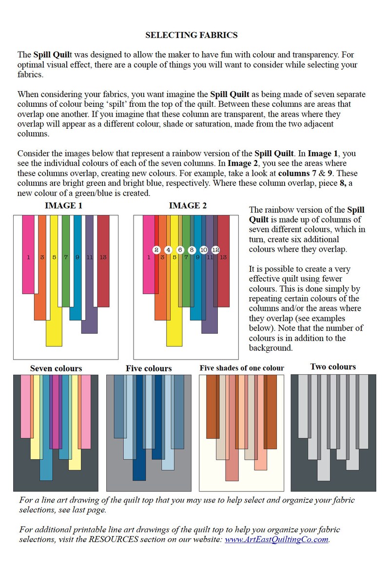 QUILT PATTERN the Spill Quilt by Art East Quilting Co. - Etsy