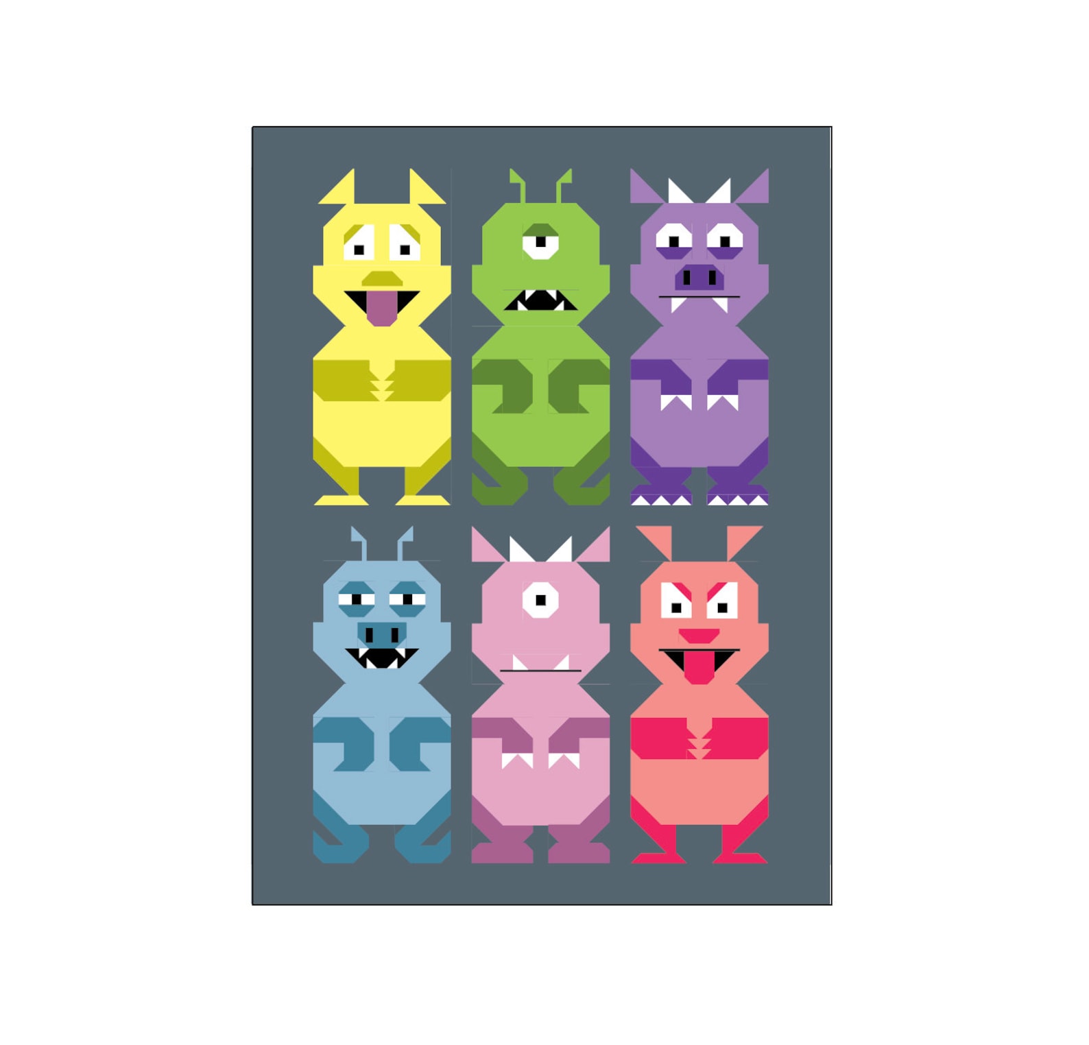 QUILT PATTERN the Monster Mash Quilt Pattern by Art East | Etsy