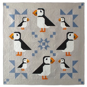 QUILT PATTERN Puffin Star Quilt Pattern by Art East Quilting - Etsy ...