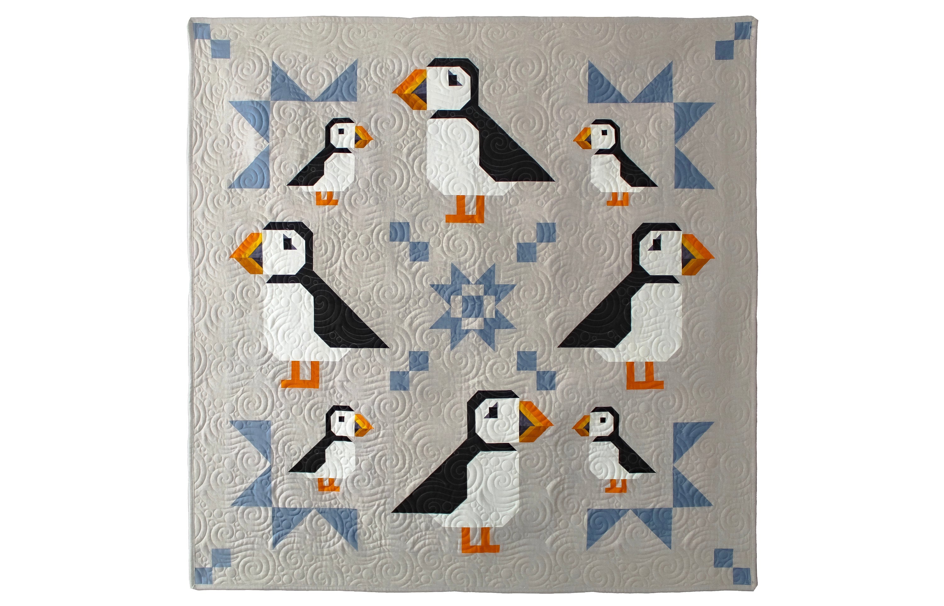 QUILT PATTERN Puffin Star Quilt Pattern by Art East Quilting - Etsy ...