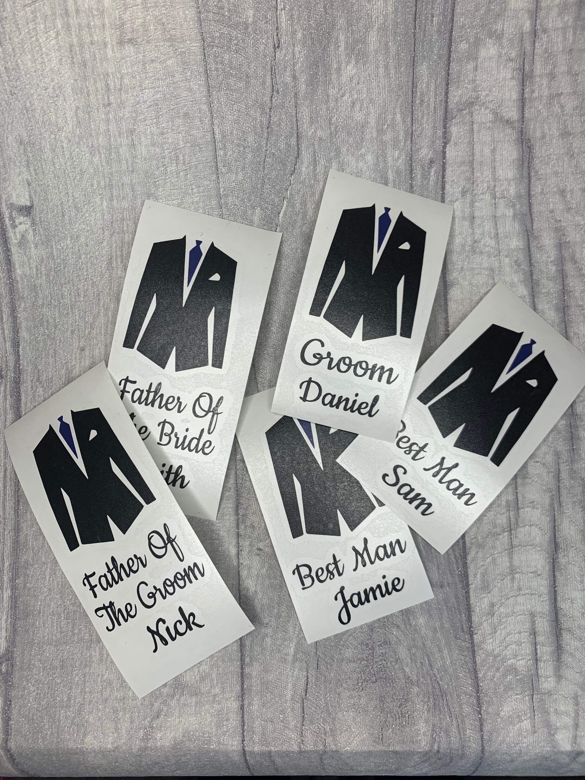 Wedding Suit Vinyl Sticker for Groom Groomsmen Best Man Father - Etsy.de
