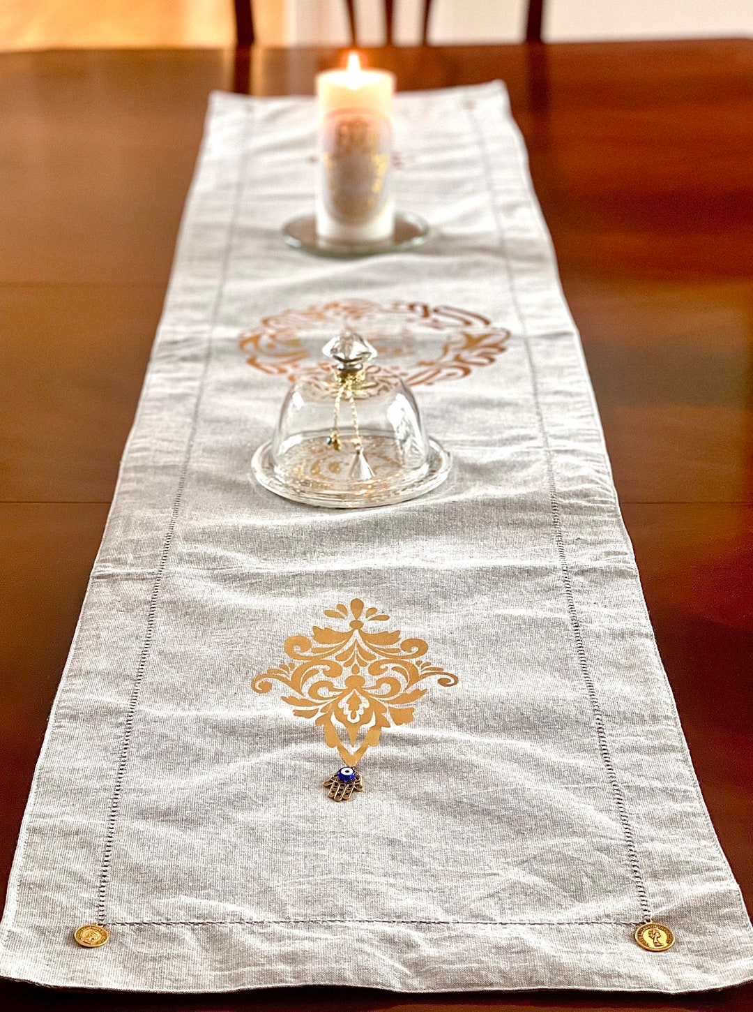 Arabic Calligraphy Table Runner Ahlan Wasahlan (welcom) With Matching ...