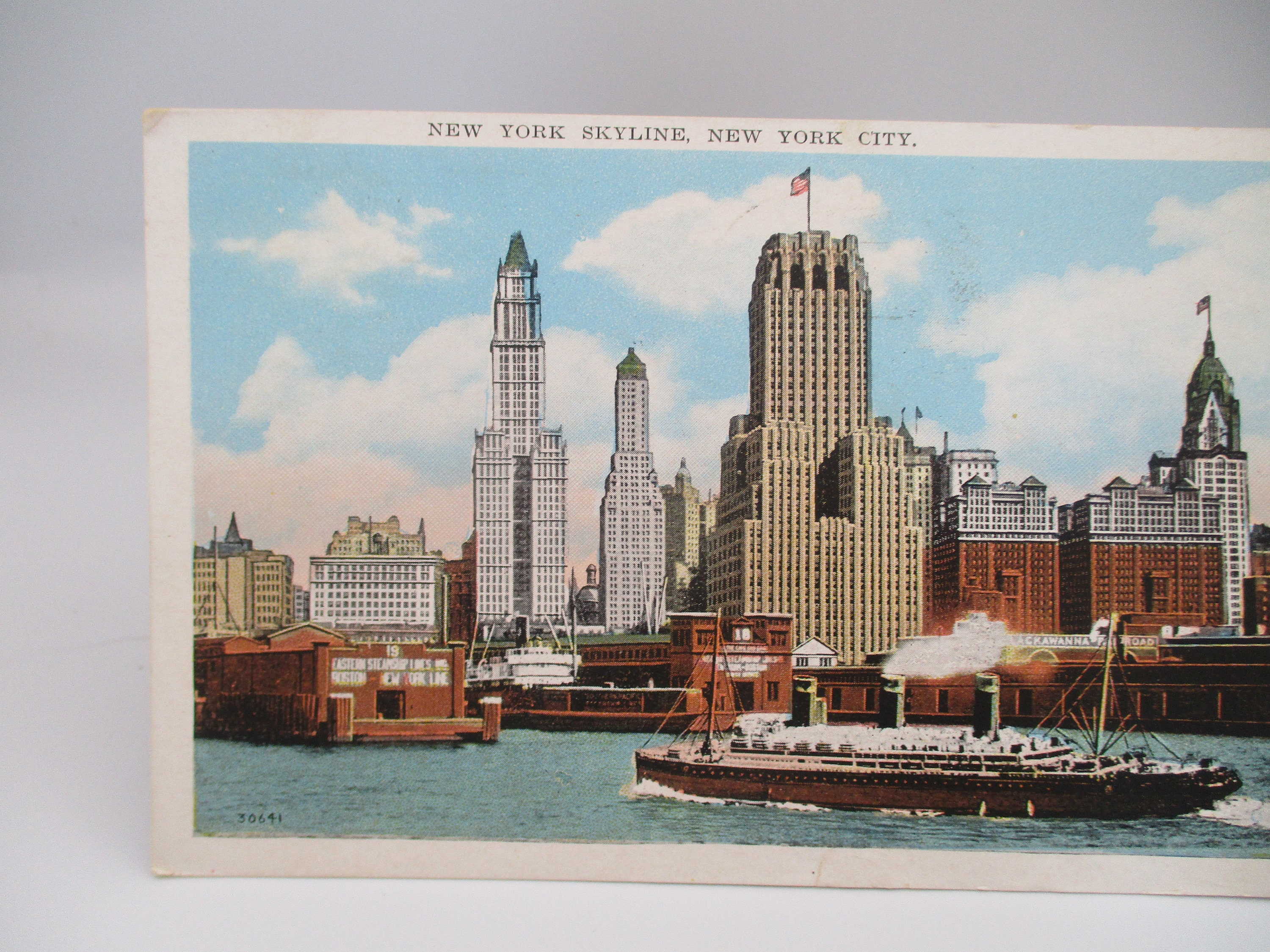 New York Skyline, New York City. Postmarked 1929 Sent From Washington ...
