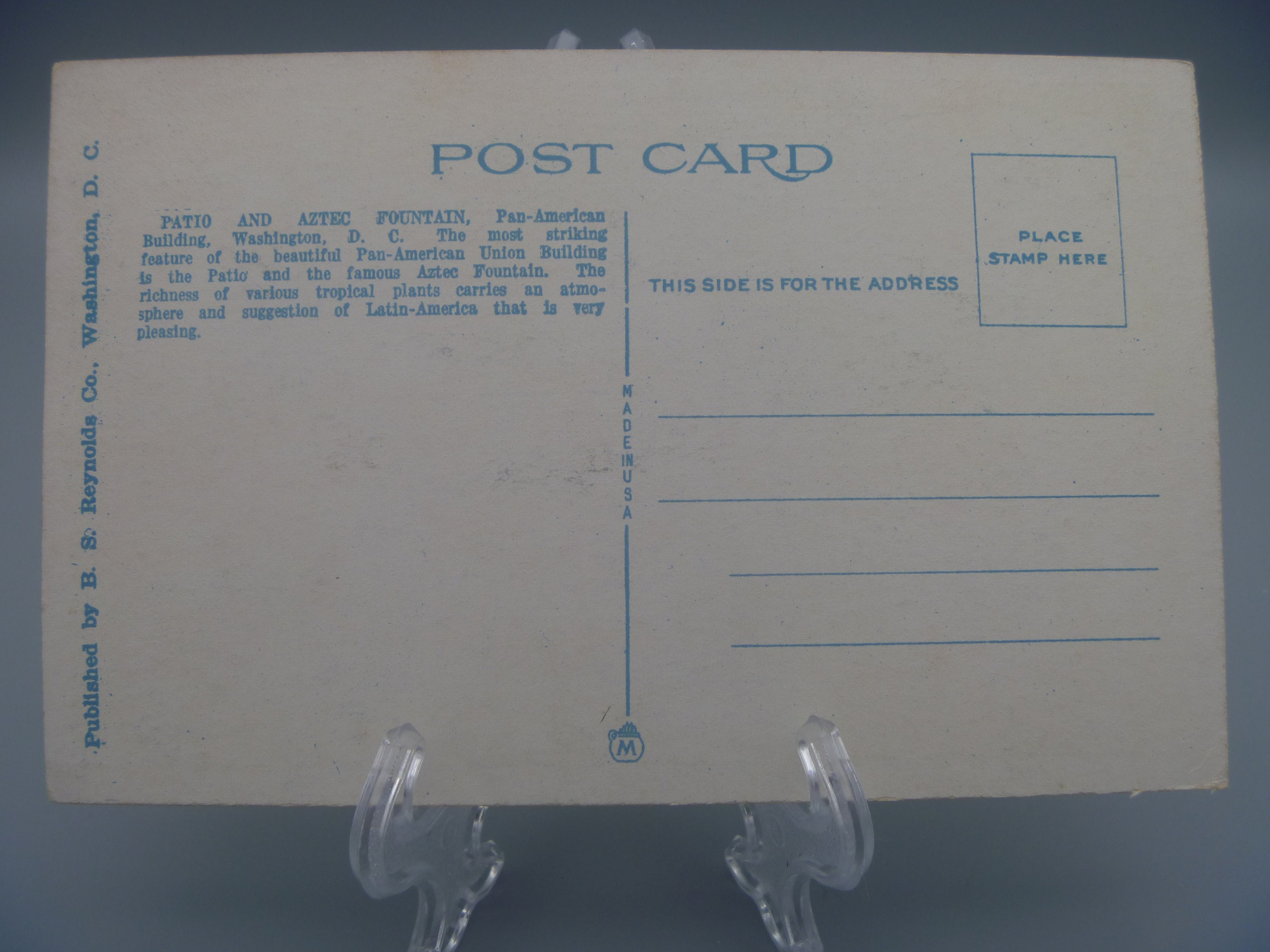 Patio and Aztec Fountain, Pan-american Building, Washington, D.C ...