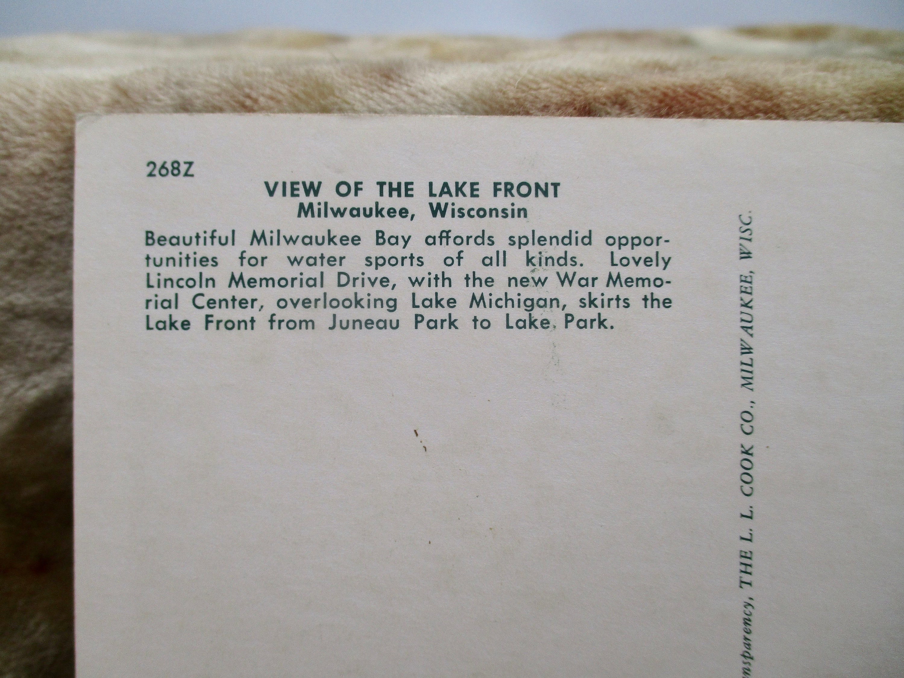 Milwaukee Wisconsin, View of the Lake Front, 1960s Post Card, L.L ...