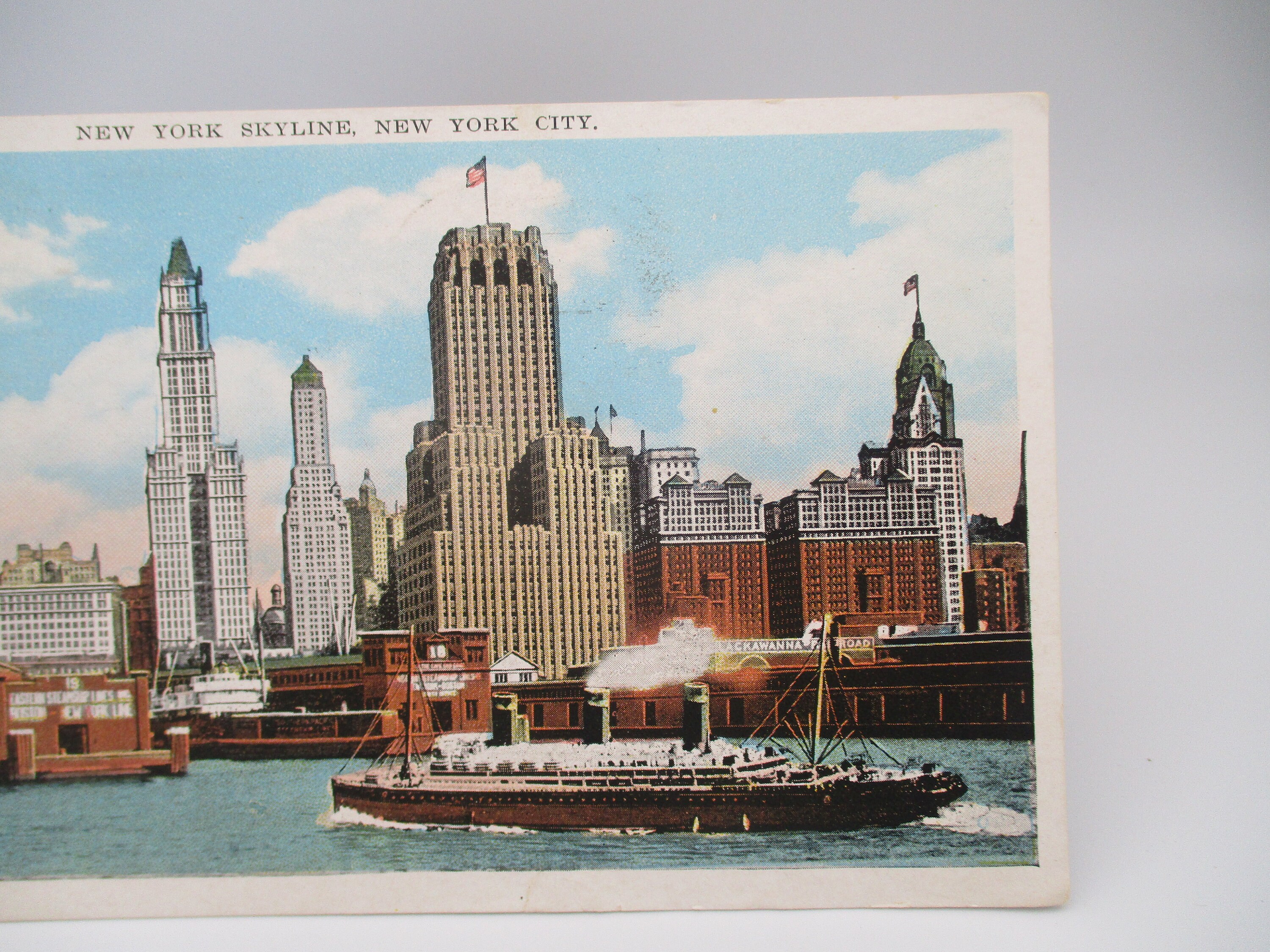 New York Skyline, New York City. Postmarked 1929 Sent From Washington ...