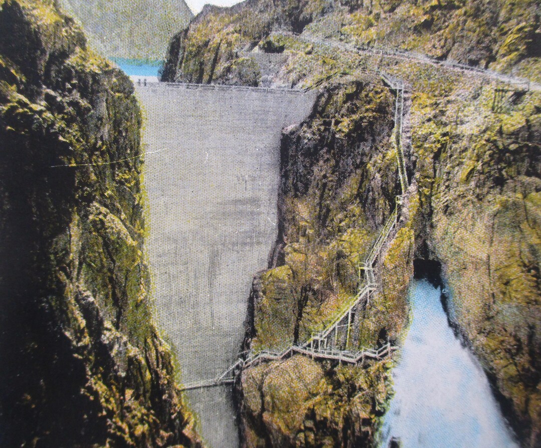Shoshone Irrigation Dam, Buffalo Bill Country, Antique Postcard ...