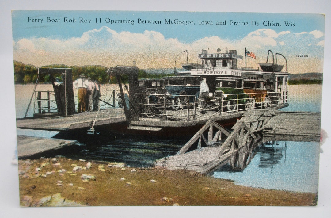 Ferry Boat Rob Roy 11 Operating Between Mcgregor, Iowa and Prairie Du ...