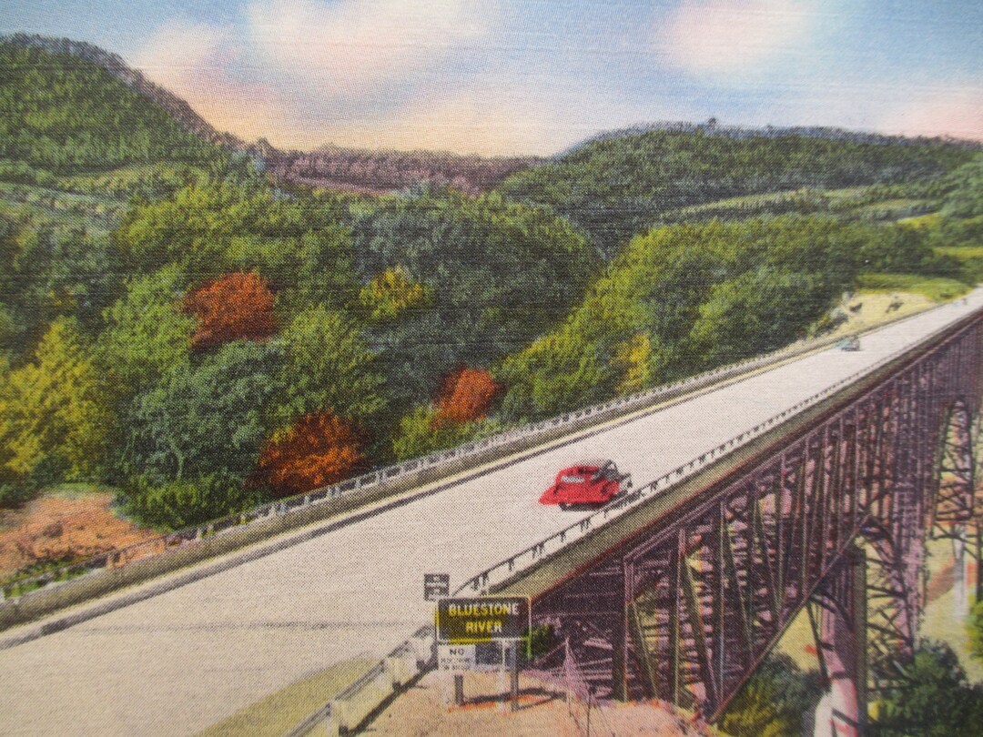 The Charlton Memorial Bridge Over Bluestone Gorge on the West Virginia ...