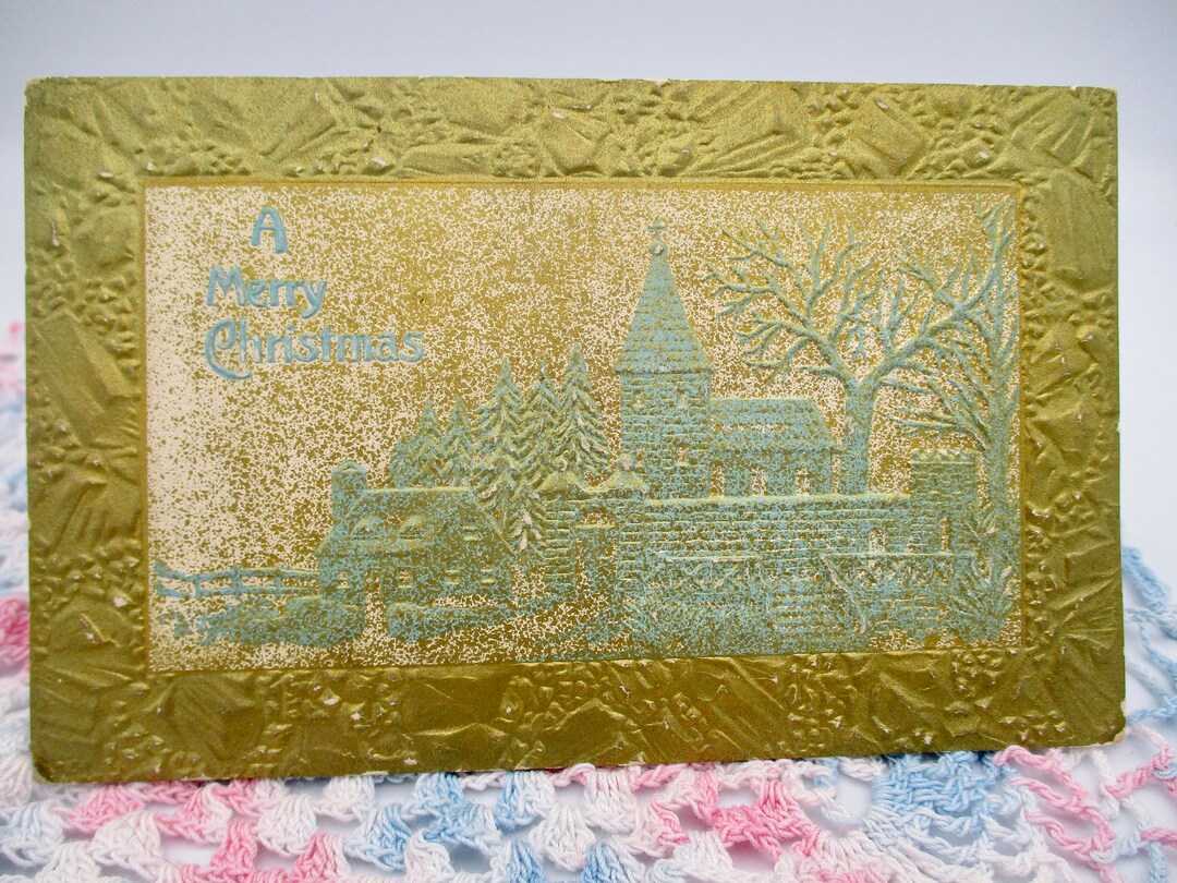 A Merry Christmas, From 1909 and the Golden Age of Post Cards. - Etsy