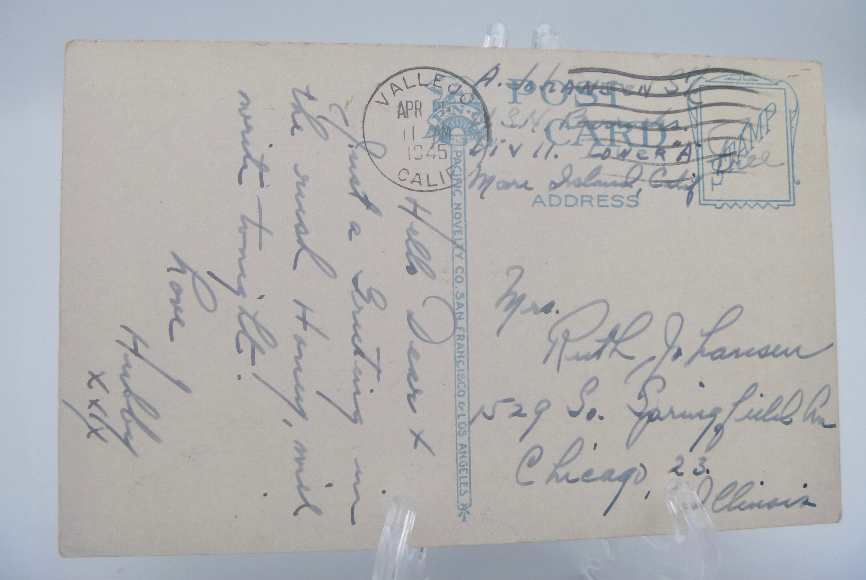 Collier Jupiter- Built Mare Island, California, Postmarked 1945, but ...