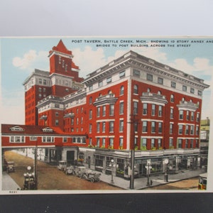 Postum Post Card! Post Tavern, Battle Creek, Mich. Showing 10 Story ...