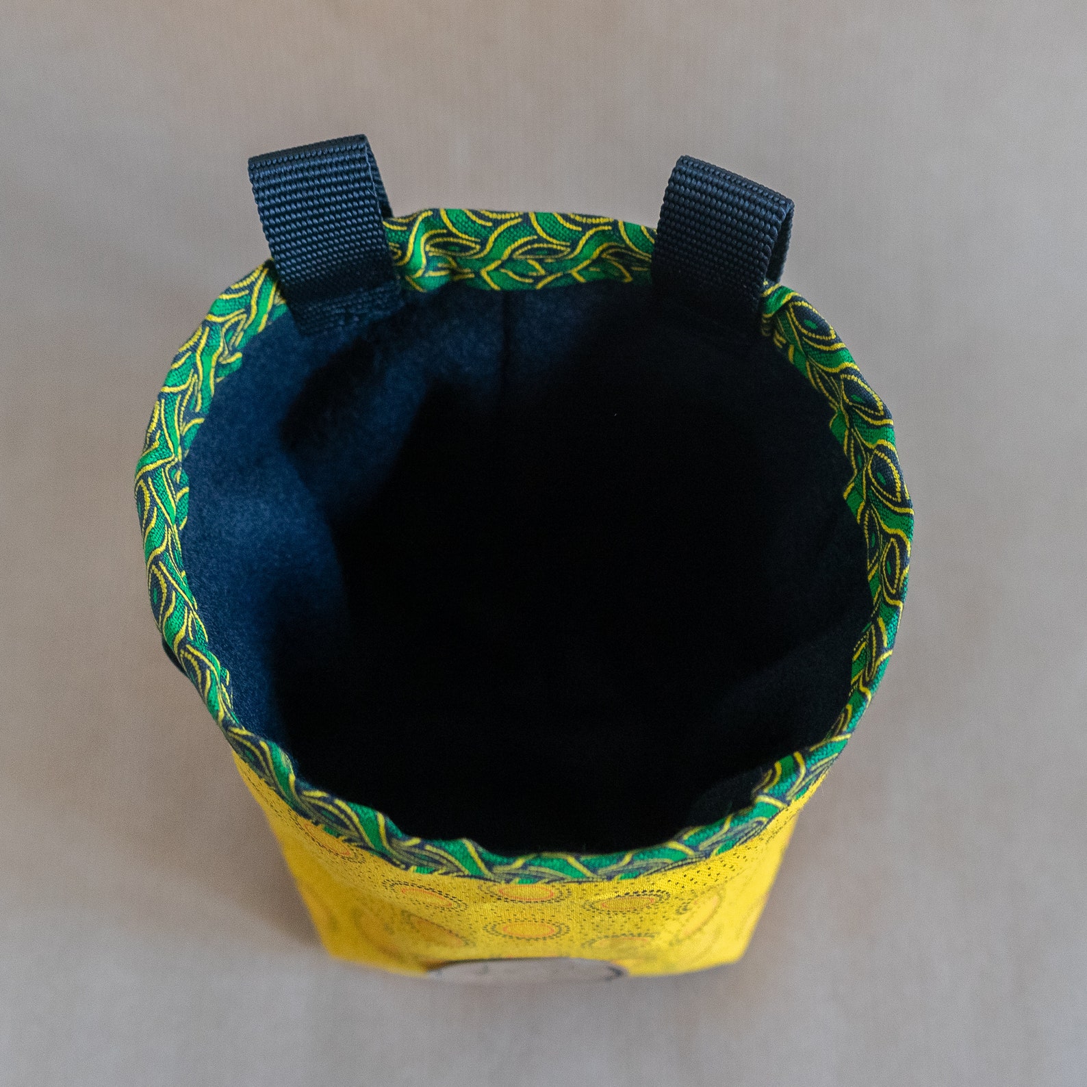 Afrikat Chalkbag Yellow Sunshine With Key Pocket & Brush Loops, Lined ...