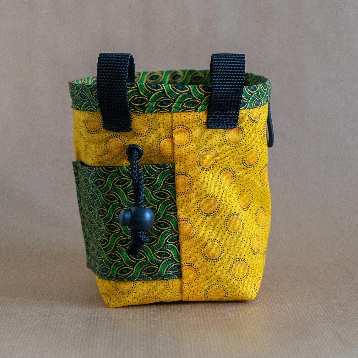 Afrikat Chalkbag Yellow Sunshine With Key Pocket & Brush Loops, Lined ...