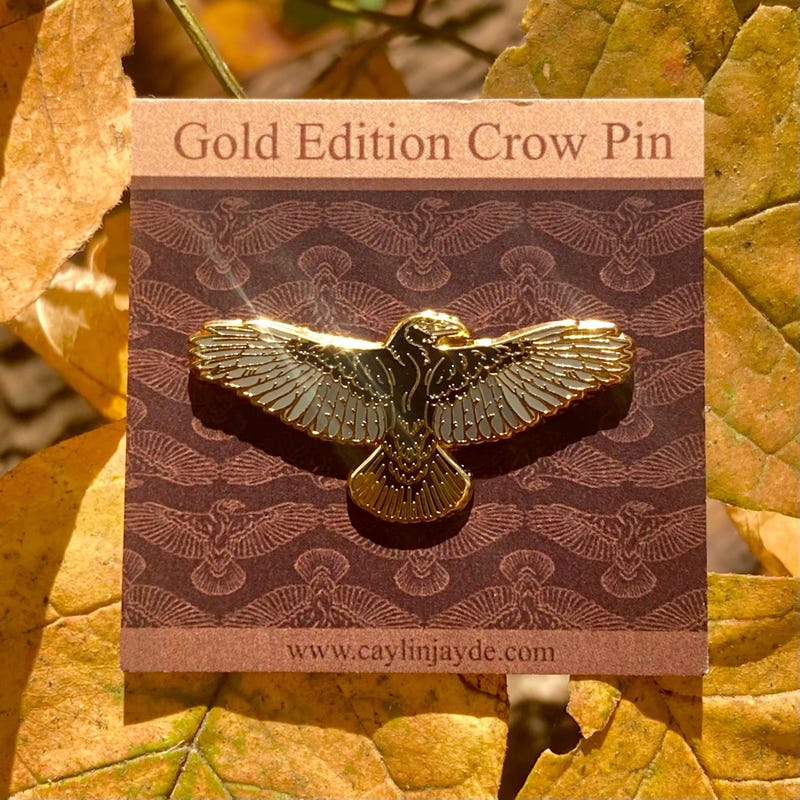 Raven Enamel Pin - Etsy