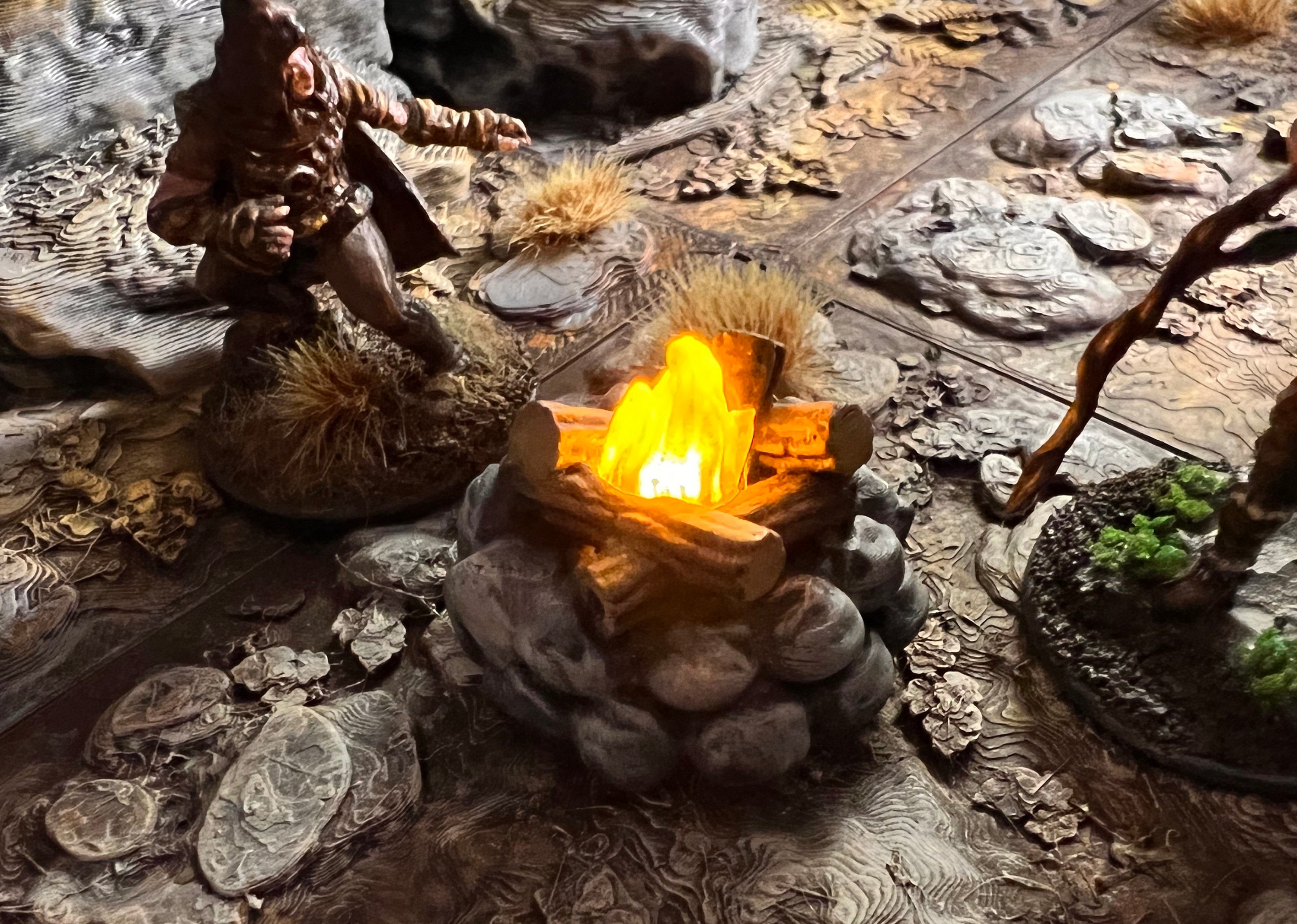 Miniature 1 Campfire With Flickering LED Light Flame for - Etsy Australia