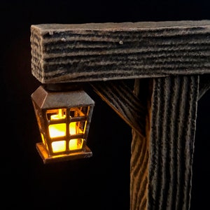 Wooden Lamp Post / Lantern Post on Stone Base for Dungeons and Dragons ...