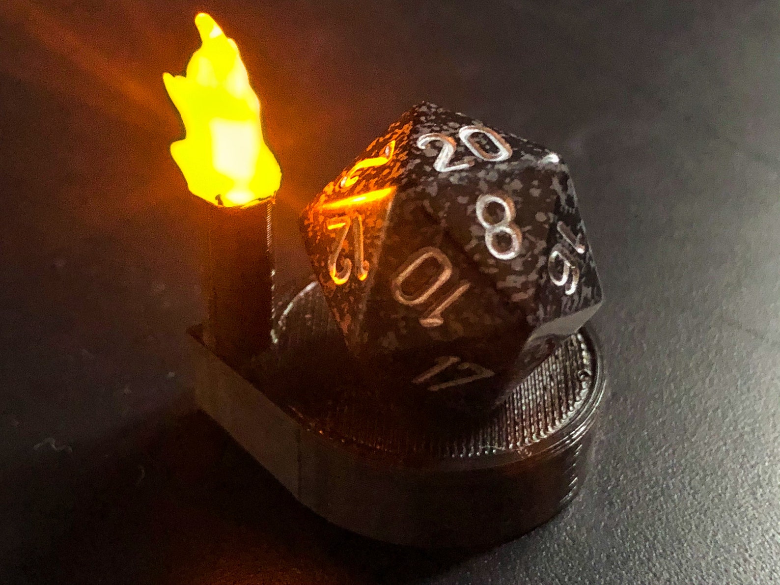 Torch Base With Flickering LED Light for Dungeons and Dragons | Etsy