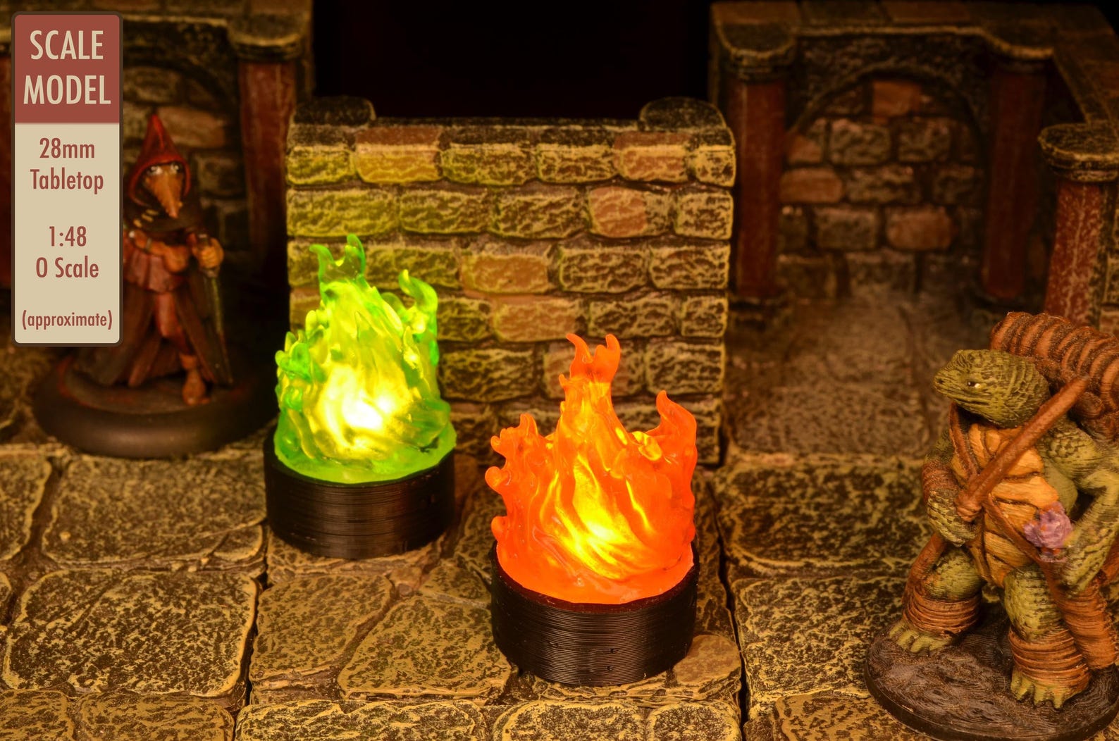 Miniature Flickering LED Fire Marker for TTRPG, Dungeons and Dragons ...