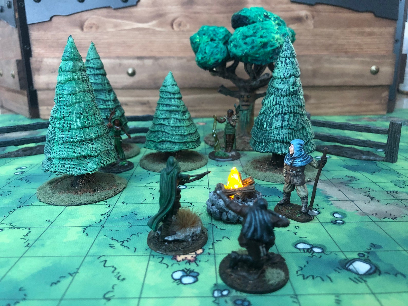 Miniature 1 Campfire With Flickering LED Light Flame for - Etsy