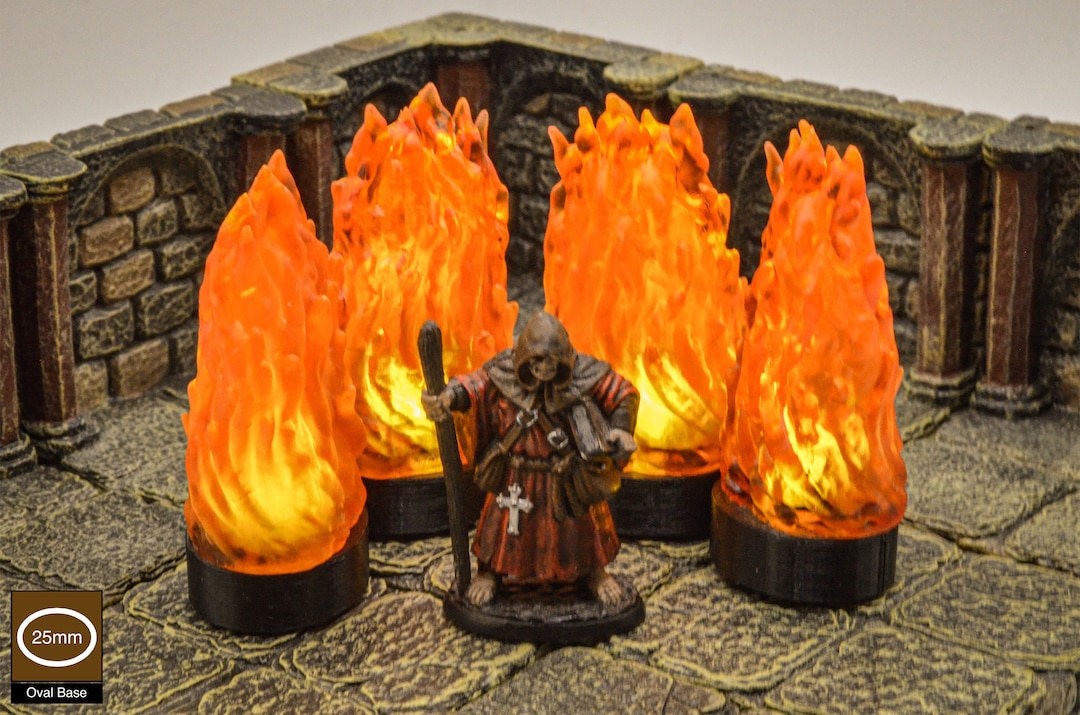 LED Wall of Fire Miniature With Flickering Light for Dungeons and ...