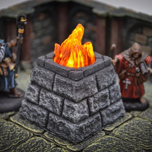 Truncated Pyramid Stone Brazier, With Swappable Flickering Flame for ...