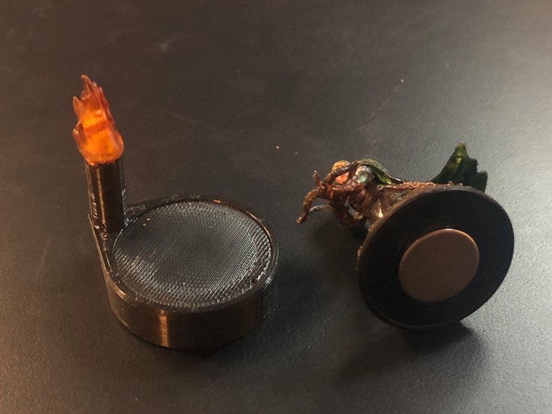 Torch Base With Flickering LED Light for Dungeons and Dragons - Etsy
