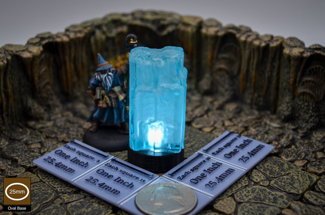 Wall of Ice Miniature With LED for Dungeons and Dragons - Etsy
