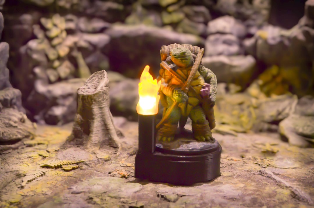 Torch Base With Flickering LED Light for Dungeons and Dragons - Etsy