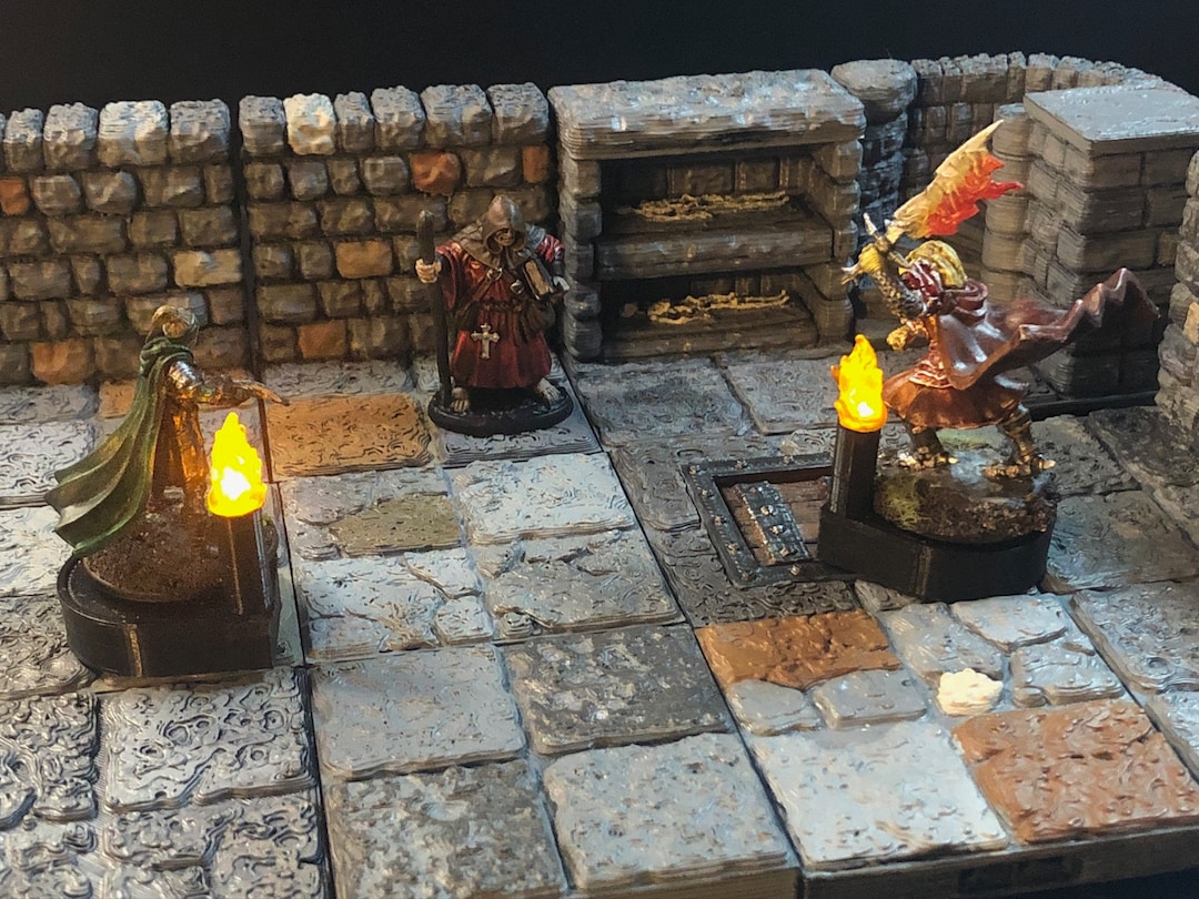 Torch Base With Flickering LED Light for Dungeons and Dragons - Etsy UK